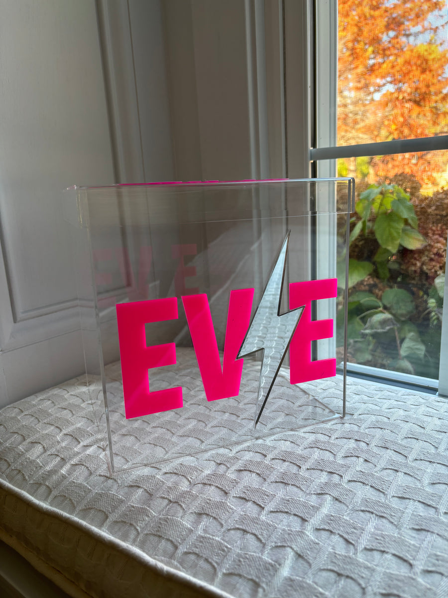 Custom Acrylic “Cards & Gifts” Box – A Wink and A Nod