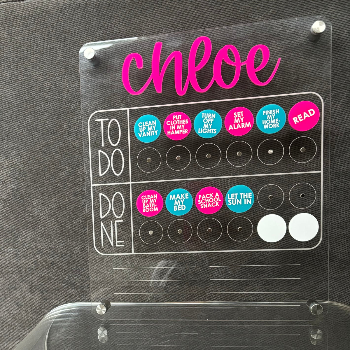 Personalized Acrylic Chore / To-Do Board – A Wink and A Nod