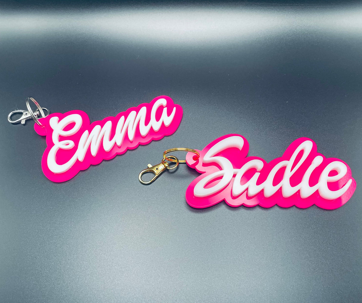 Barbie Inspired Personalized Keychains – A Wink and A Nod