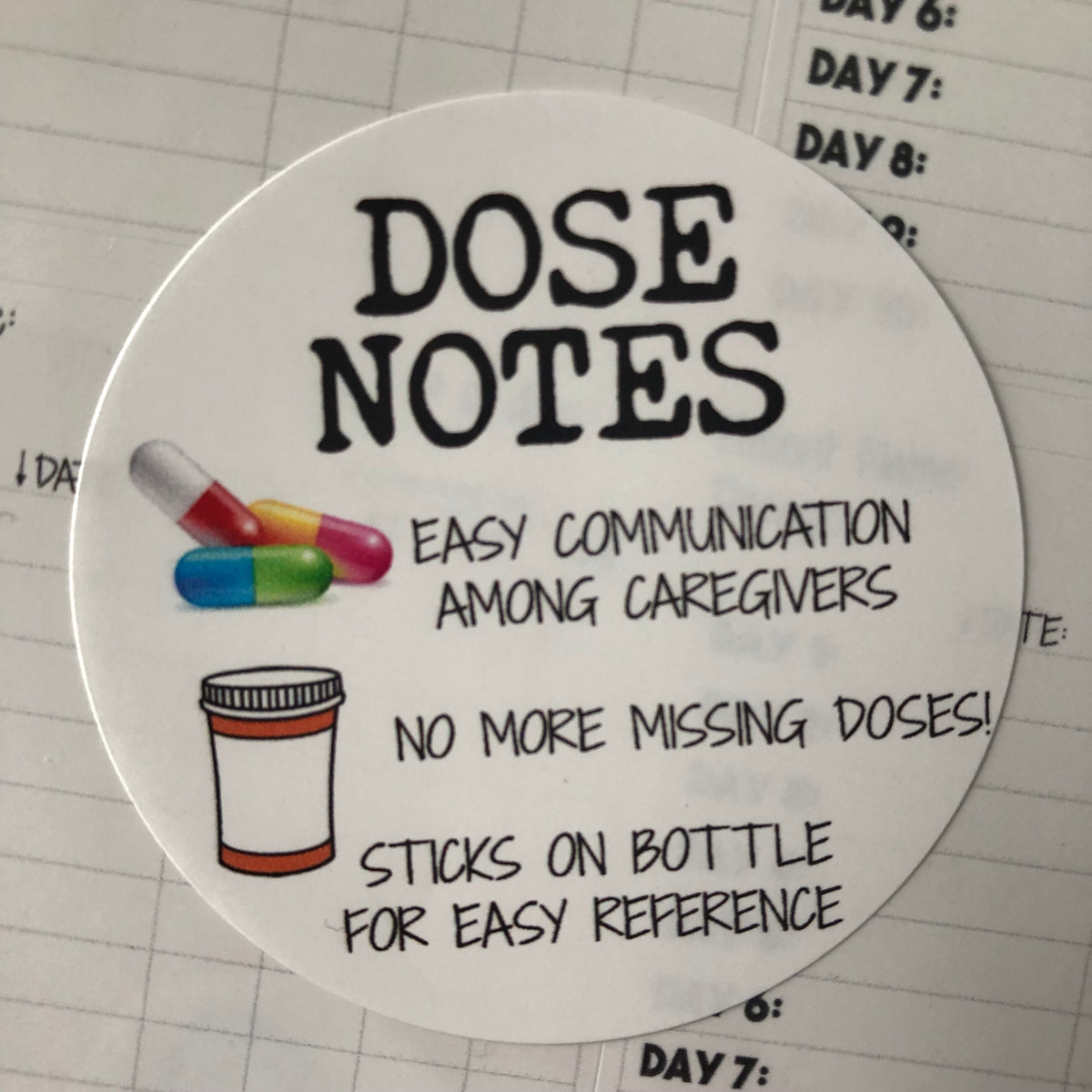 Dose Notes Medication Stickers – A Wink and A Nod